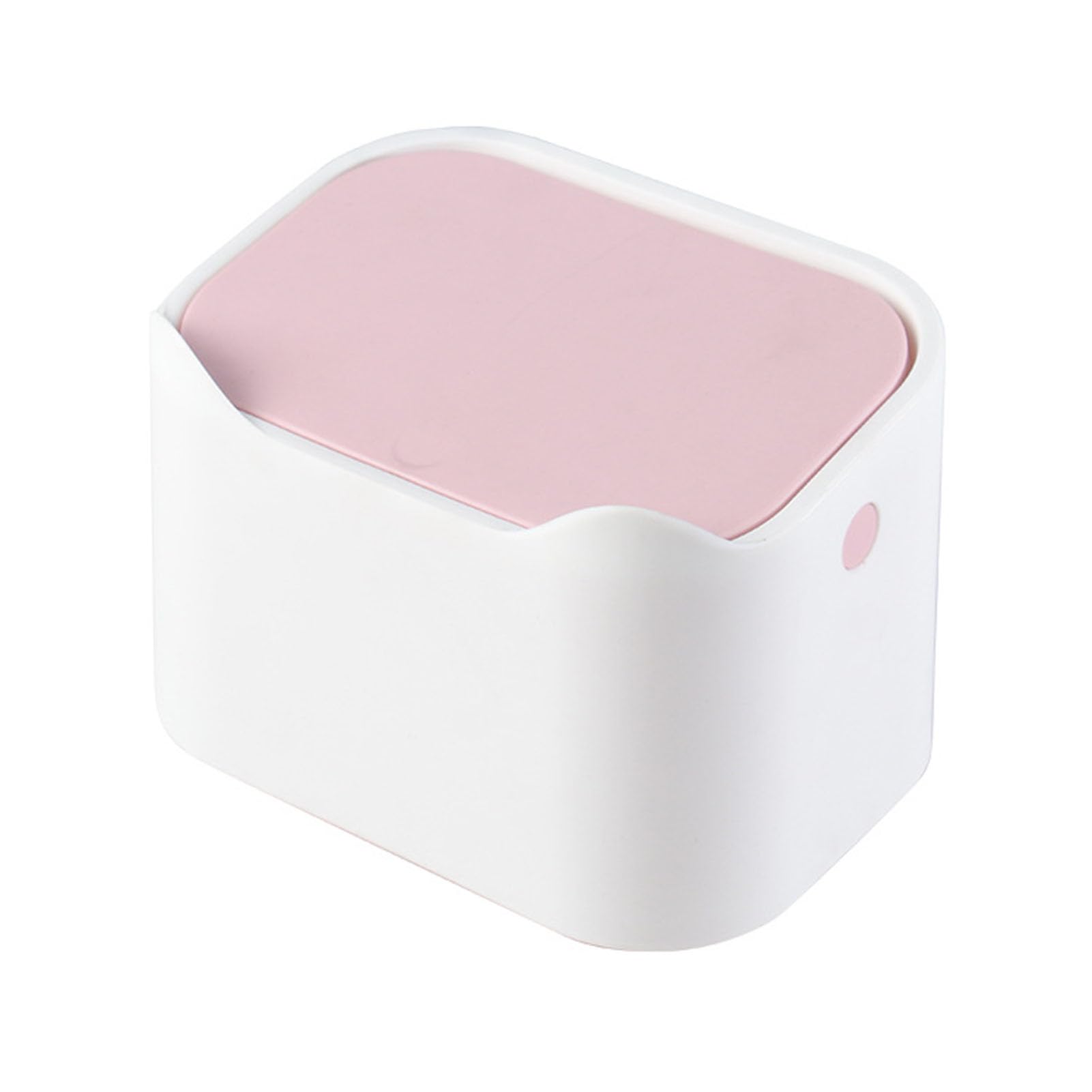 HarmonyBliss Desktop Trash Can Detachable Portable Small Table Waste Bin with Lid for Bedroom Living Room Office