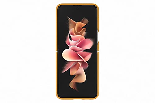 SAMSUNG Galaxy Z Flip3 Leather Cover - Official Case - Mustard