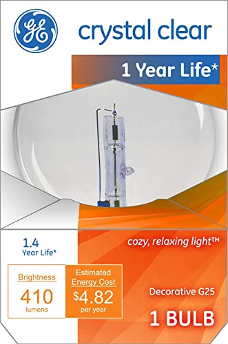 Decorative Globe Light Bulb, Clear, 3-In. Diam., 40-Watts