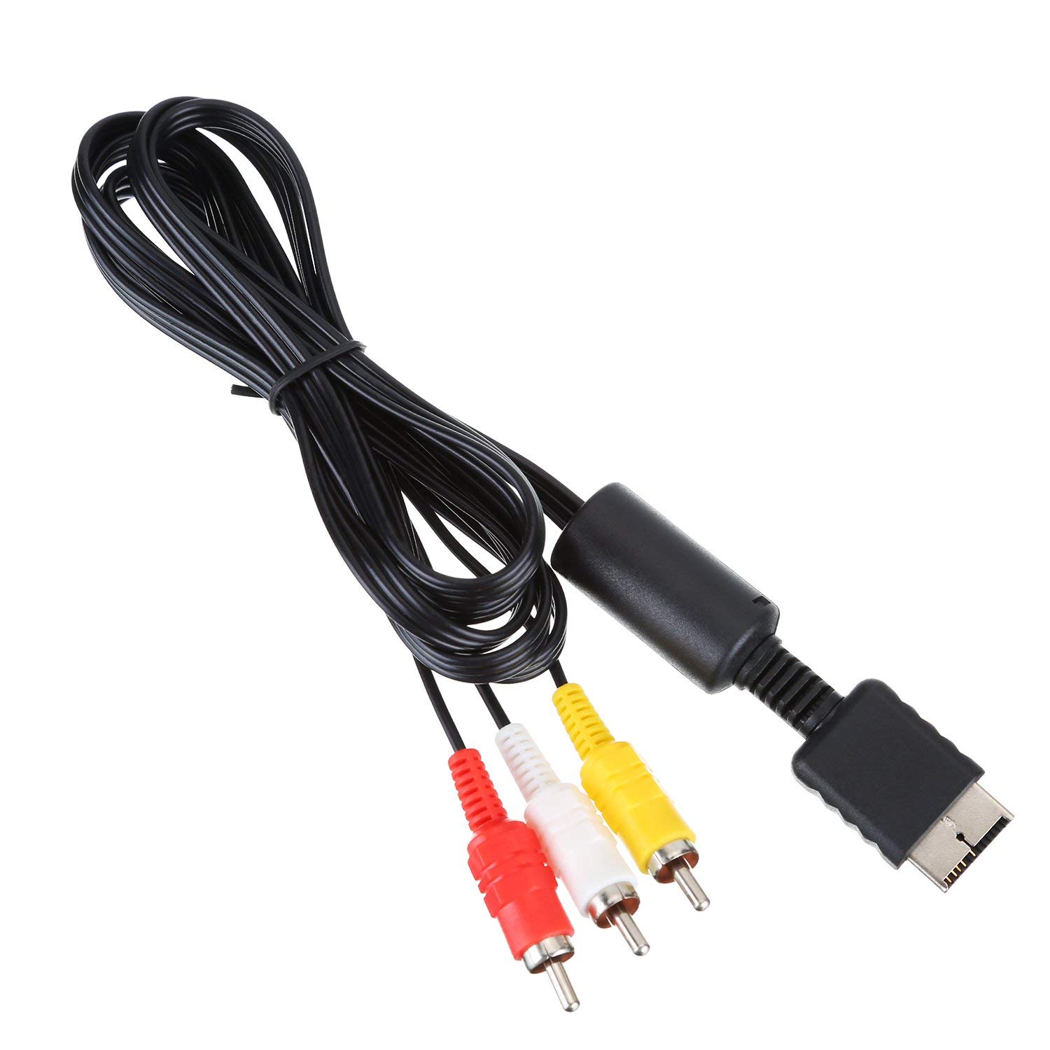 WICAREYO Power Supply with AV Cable for PS2 Slim 70000, Power Adapter Charger US Plug AC Power Supply Charger with Composite Audio Video AV Cable for Playstation 2 PS2 Slim 70000 Console