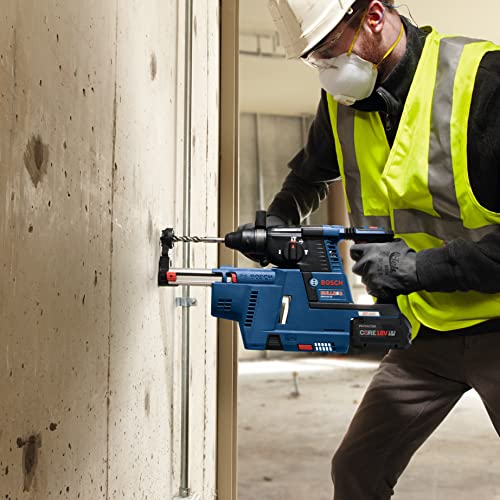 BOSCH GBH18V-26K24AGDE Brushless SDS-plus Bulldog 1 In. Rotary Hammer Kit with Dust-Collection Attachment and (2) CORE18V 8.0 Ah PROFACTOR Performance Batteries