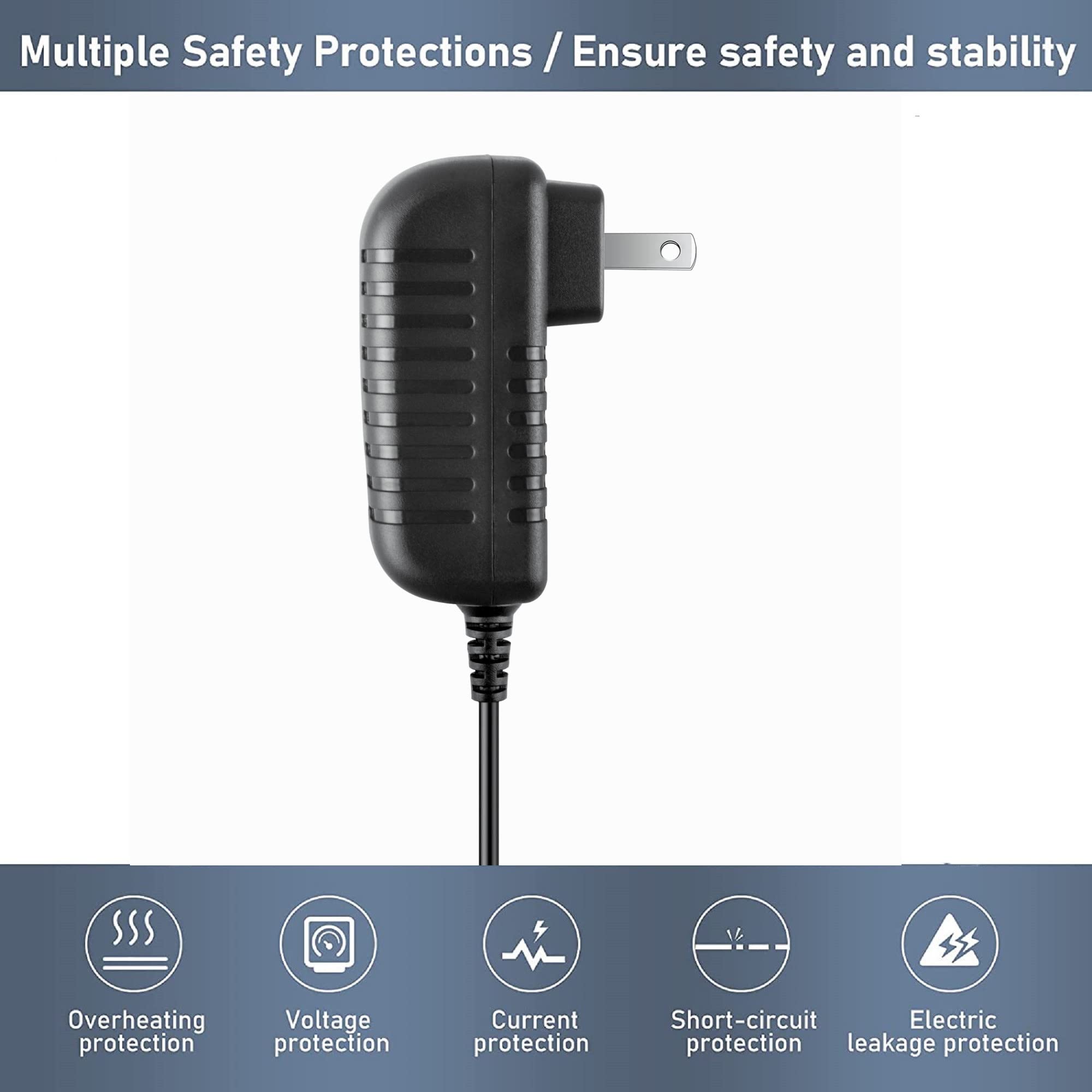 Digipartspower AC Adapter Charger Power Cord for SEGA Genesis Flashback 2018 AtGames Console 85 Classic Games Wireless Controller