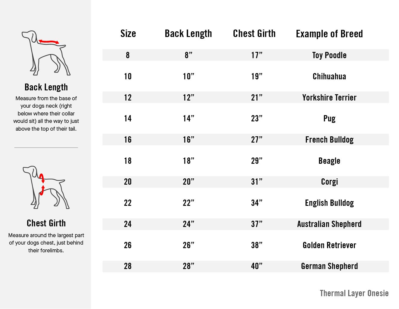 Canada Pooch Dog Onesie Full Coverage Pet Thermal Adjustable Bodysuit Heat Retention Fabric to Warm Dogs in Cold Weather for Small Medium Large Dog - Black/Size 8