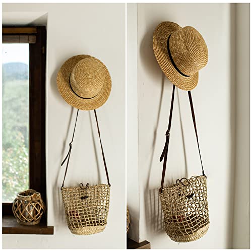 Heynew Adhesive Hat Hooks for Wall - Hat Rack for Baseball Caps,Cowboy Hat Hanger Cap Holder Organizer for Room, Closet & Storage Organizer (Clear, 12)