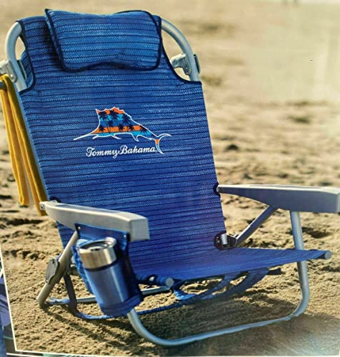Tommy Bahama Backpack Beach Chair 2 Pack (Sailfish and Palms), Aluminum, Multicolor