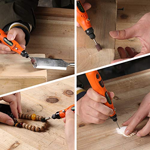 GALAX PRO 3.6V Lithium Ion Mini Cordless Rotary Tool Kit, 3 Adjustable Speed, USB Charging Cable and 31 Accessories for Drilling, Grinding, Cleaning, Polishing and Carving