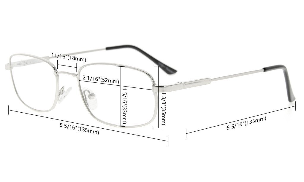 CessBlu Computer Glasses Men Bendable Titanium Reading Eyeglasses Blue Light Filter(Gunmetal) +1.5