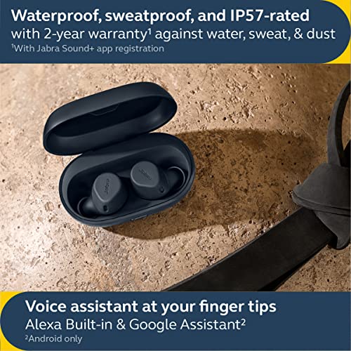 Jabra Elite 7 Active True Wireless— Bluetooth Sports Earbuds Shake Grip for Secure in-Ear Fit — Ultimate Workout Earbuds, Adjustable Active Noise Cancellation, Fast Charging — Navy