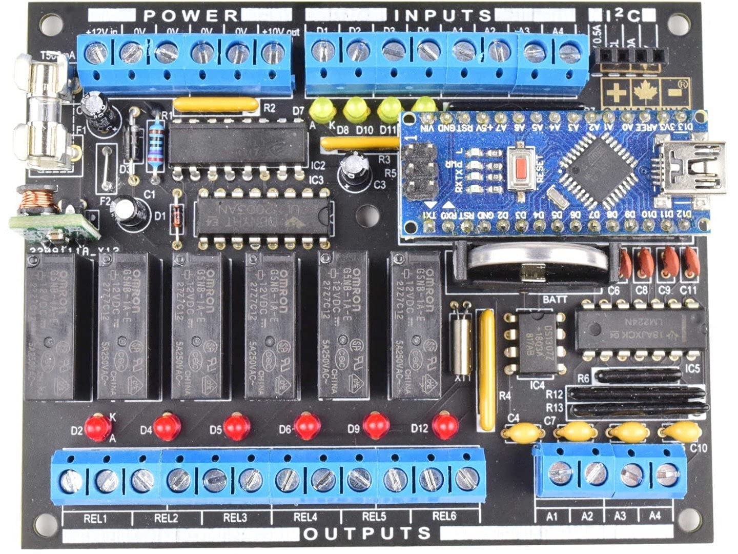 CANADUINO® PLC MEGA328 Electronics DIY Kit (100% Compatible with Arduino)
