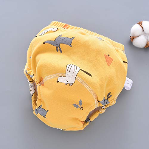Ctskyte Baby Boys' Girls 5 Pack Toddler Potty Padded Pure Cotton Pee Training Underpants Waterproof Underwears 100 Yellow Animal Star Bear Elephant