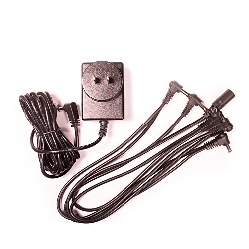 ChromaCast 5 Plug Daisy Chain Cable for Effects Pedals & 9V AC Power Adapter (CC-DC5-KIT)
