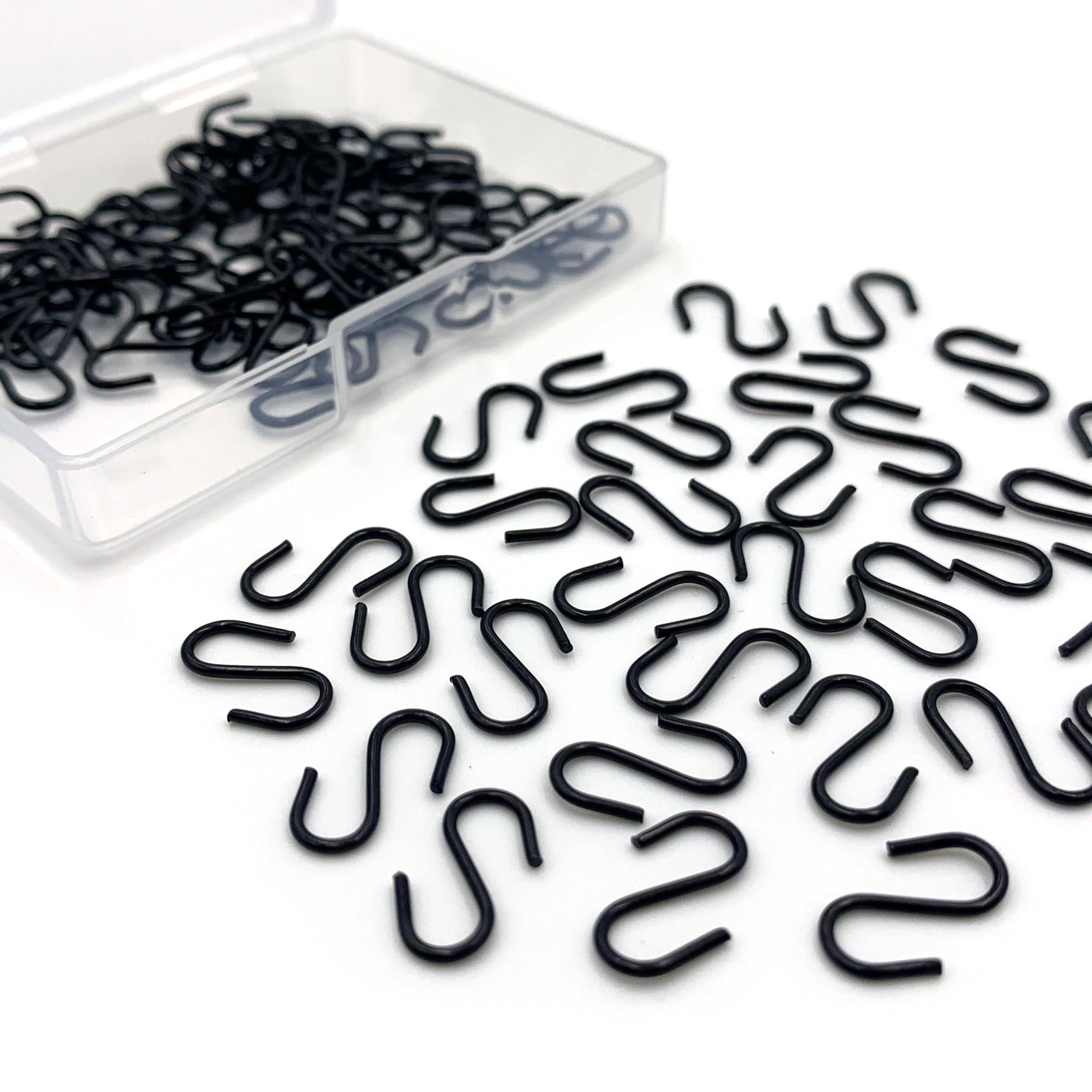 EYBDYB 100 PCS Mini S Hooks,Small Hooks,S Hooks for Hanging,Ornament Hooks,Metal S Hooks,for Christmas Ornament 1/2 Inch Wire Hangers for Crafts DIY Iron S-Shaped Connectors for Key Chain