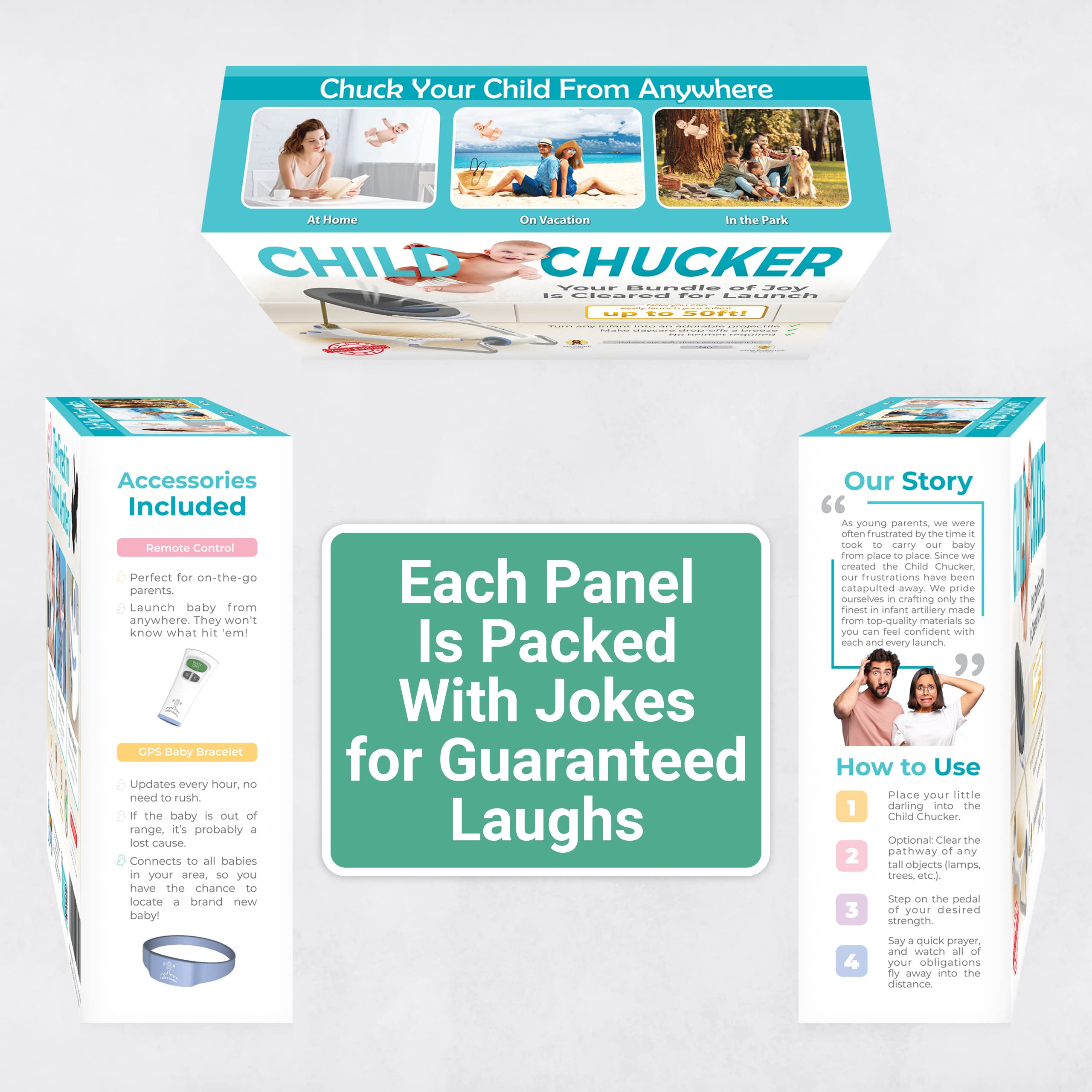 Witty Yeti Hilarious Child Chucker Gag Gift Empty Box Wrap Your Real Present Inside to Prank Friends or Family with This Practical Joke for Men or Women. Funny Idea for New Parents or Baby Shower.