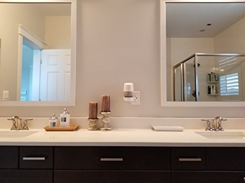 Mount Genie Smart Home Outlet Shelf: Hidden Cord Storage and Extra Custom Short Cords Great for Google Home, Nest, Security Cameras, Smart Speakers, and More