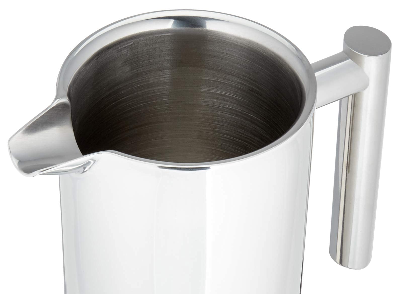 Fetic French Press Coffee Maker, 304 Grade Stainless Steel Insulated Coffee Press with Free Coffee Scoop, 34oz (1 Litre), Silver