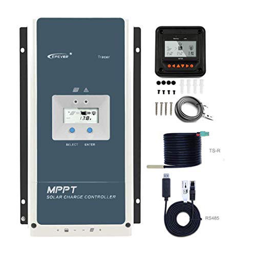EPEVER 60A MPPT Solar Charge Controller 48V/36V/24V/12V Auto, Negative Ground Solar Controller Max 150V 4500W Input fit for Lead-Acid and Litium Battery