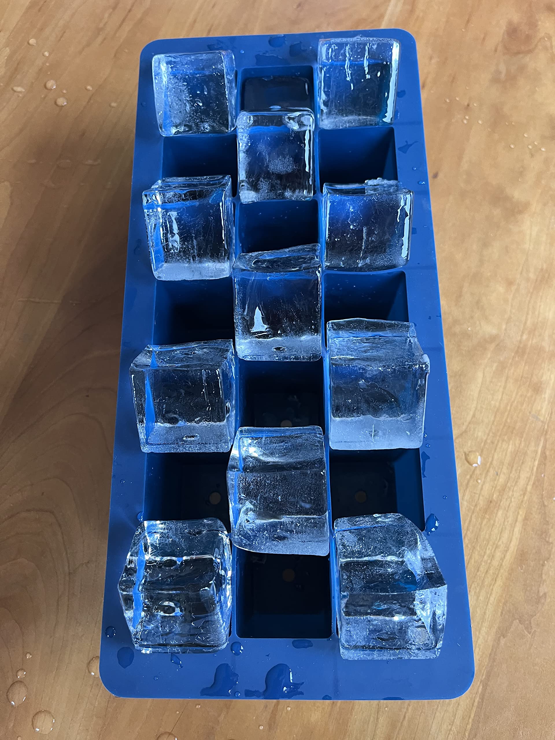 ClearlyFrozen High Capacity (21 x 1.3 Inch) Home Clear Ice Cube Tray/Ice Cube Maker with Multi-Size Mold Design Expandable to 21 1.3 x 1.3 x 2 Inch Ice Rectangles