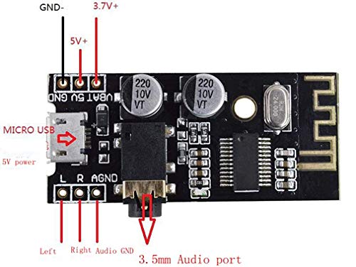 HiLetgo 3pcs M28 Wireless Bluetooth MP3 Audio Receiver Board BLT 4.2 mp3 Lossless decoder Bluetooth 4.2 Audio Receiver Board Wireless Stereo Sound Module