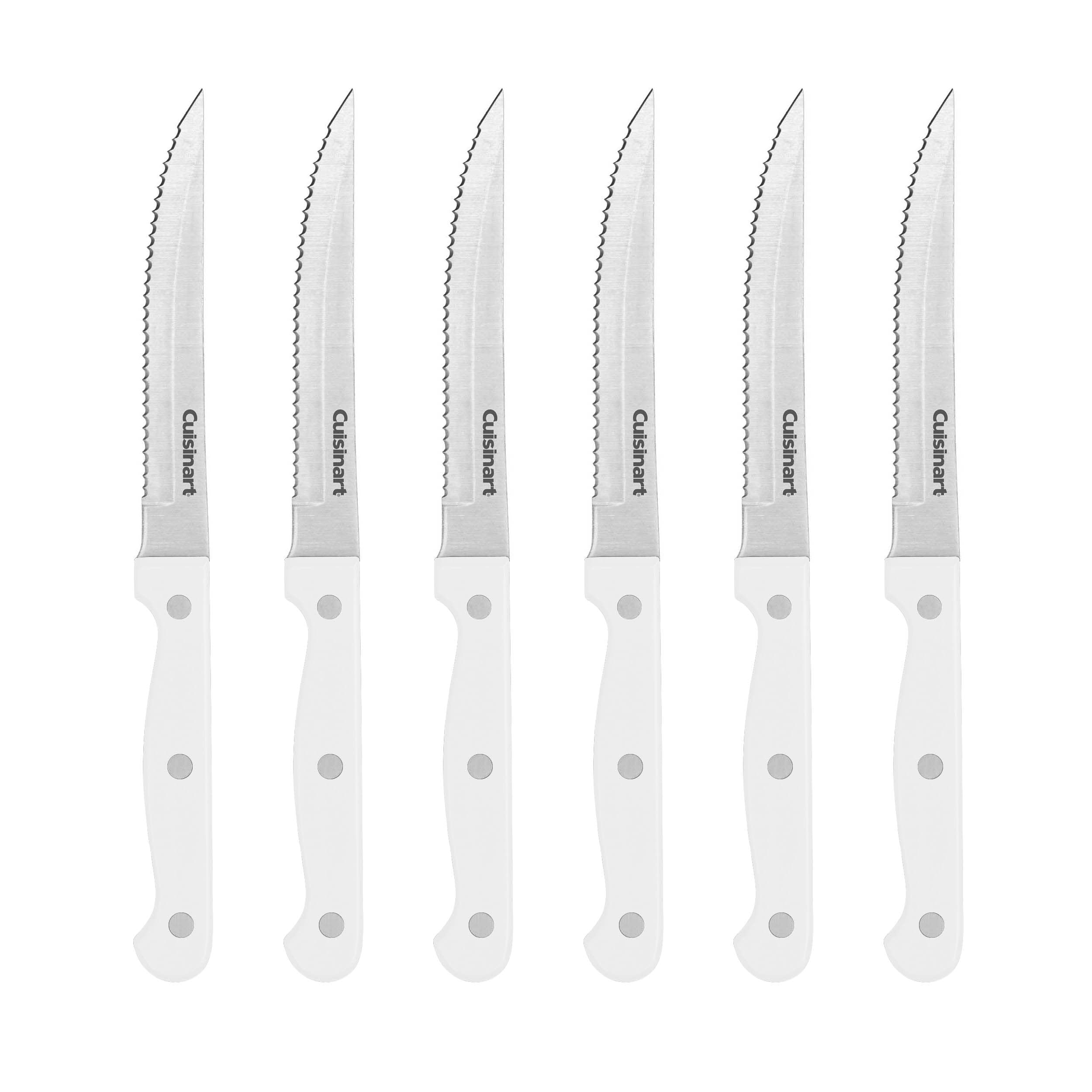 Cuisinart C77TR-6PSK Triple Rivet Collection 6-Piece Steak Knife Set (White)