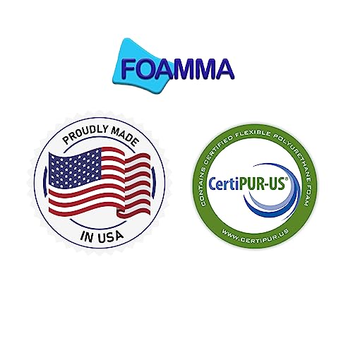 Foamma 3" x 26" x 63" Memory Foam Roll-Up Camping Mattress, CertiPUR-US Certified Foam, Quilted Soft Cover, Made in USA, Portable and Comfortable