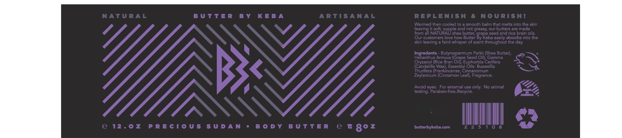 Butter by Keba Precious Sudan Luxury Body Care Gift Duo Vanilla Sandalwood Frankincense