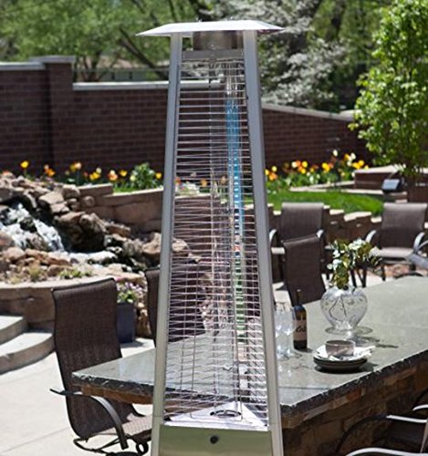 Hiland TGT 6BOLT 6 Bolt Hole Pattern Burner for Triangle Glass Tube Patio Heater, Fitted, Silver