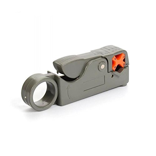 Gaobige Coax Cable Crimper Kit Tool for rg6 rg59 Coaxial Compression Tool Fitting Wire Stripper with Gaobige 10pcs F Compression connectors - Grey