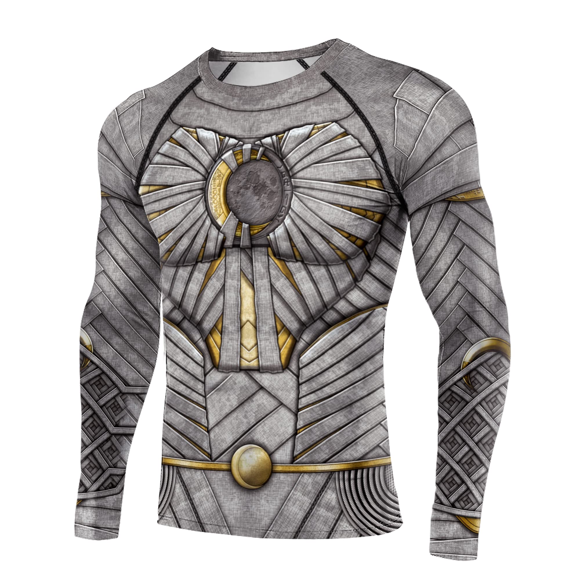 Dimplier Men's Compression Shirt Sports Fitness Long Sleeve Athletic Workout T-Shirt Cosplay Tops