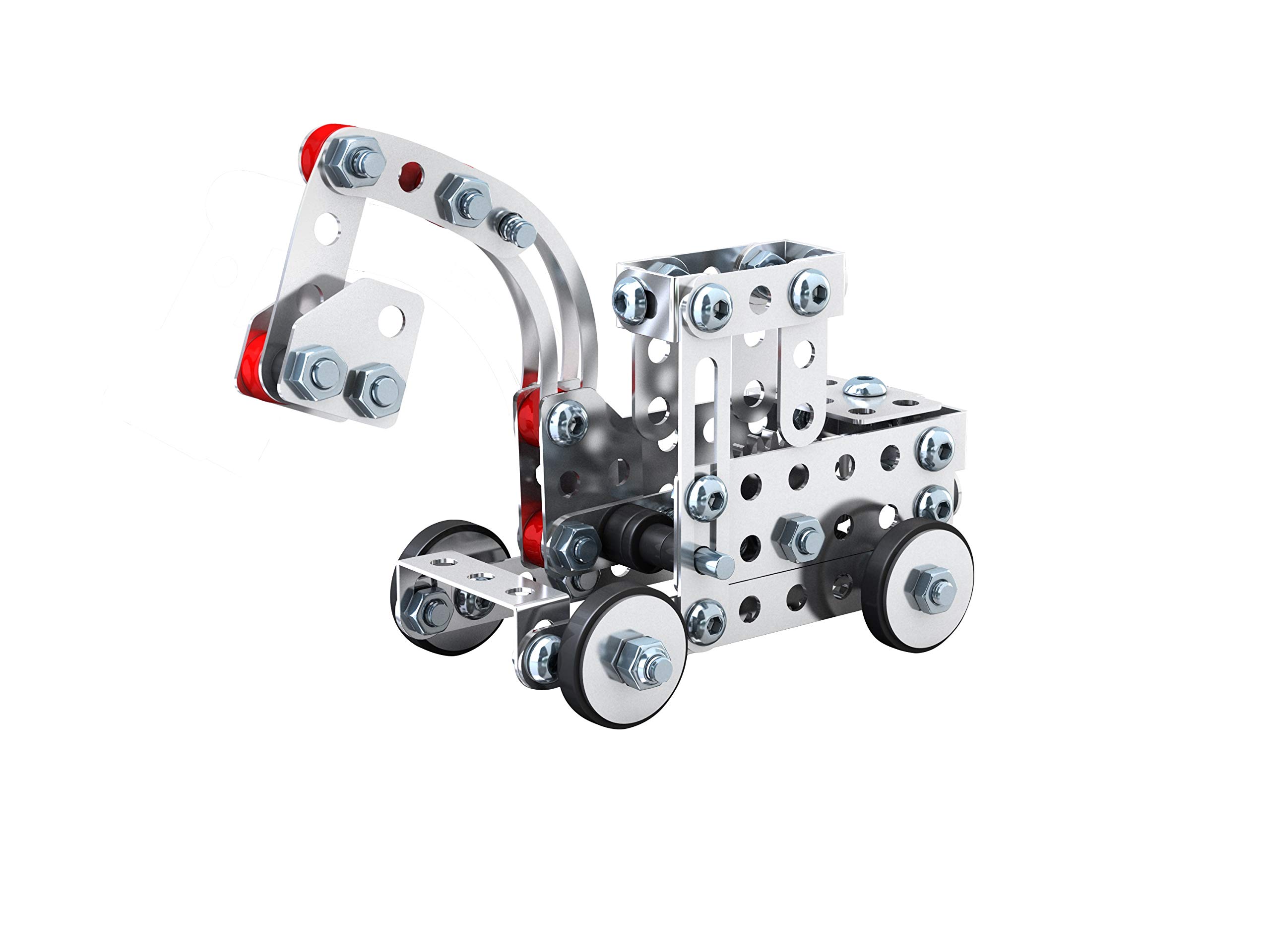 Schylling Steel Works Mechanical Multi-Model - Steel Building Set - Includes 300 Pieces, Tools, and Instructions to Make 10 Different Models - Ages 8 and Up