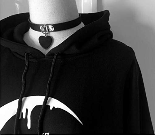 Women Loose Gothic Punk Moon Print Long Sleeve Hoodie Mitiy Sweatshirt Print Pullovers
