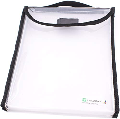 Totally-Tiffany A38 Single-Sided Stamp/Store and Go Bag, 9.5 by 11.5 by 1-Inch, Clear
