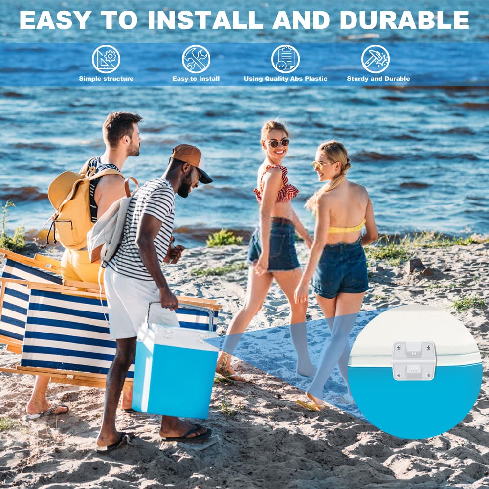 Cooler Replacement Plastic Hinges and Screws Kit, Compatible with Coleman Cooler Models:5226, 5227B,5235,5236, 5240, 5241, 5241A, 5245, and 5250 Quality Cooler Replacement Hinges and Screws 4 Pack.