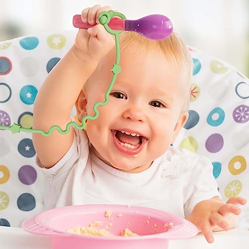 Toy Straps for Baby,RTMOK 4pcs Silicone Setpacifier Clip,Applies to Car Seat Toy,Teether Toy,High Chair,Stroller Accessories,Baby Toy Clips,Cribs,Rocking Chair,Silicone Pacifier Clip