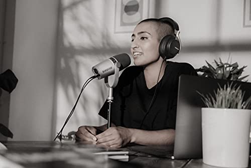 Shure MV7 USB/XLR Dynamic Microphone + AONIC 50 Wired/Wireless Noise Cancelling Headphones for Podcasting, Recording, Streaming & Gaming, Professional Quality Sound & Durability - Silver/Black