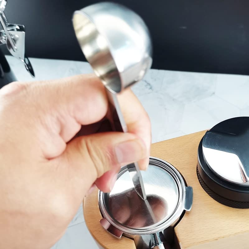 Coffee Scoop Portable Stainless Steel Stand 2 In 1 Coffee Powder Measuring Scoops Tamper Spoon Tools