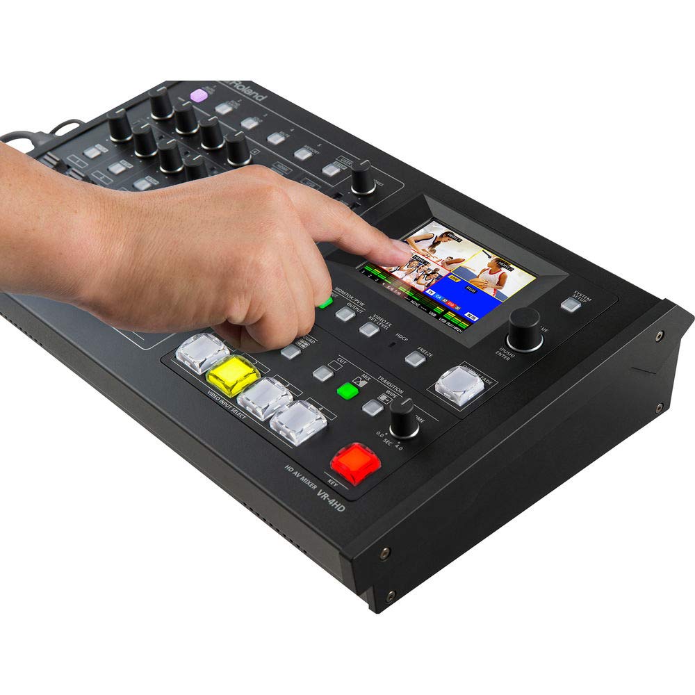 Roland VR-4HD HD AV Mixer with AKG K 240 Studio Pro Semi-Open Stereo Headphones & XLR Cable Bundle