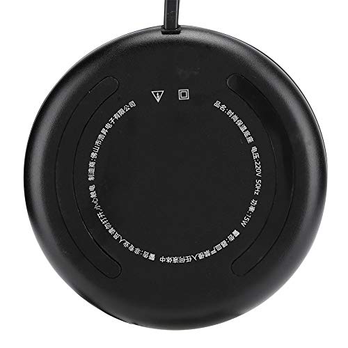 Fdit Coffee Mug Warmer Beverage Warmer Plate Desktop Heated Coffee Tea Waterproof Touch for Coffee Tea Milk(US-Black)