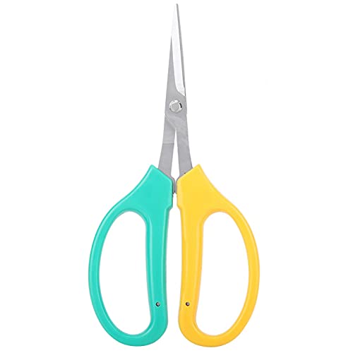 Gardening Shears, Curved Blade Grape Pruning Shears Stainless Steel Bonsai Shears Fruit Branch Picking Scissors