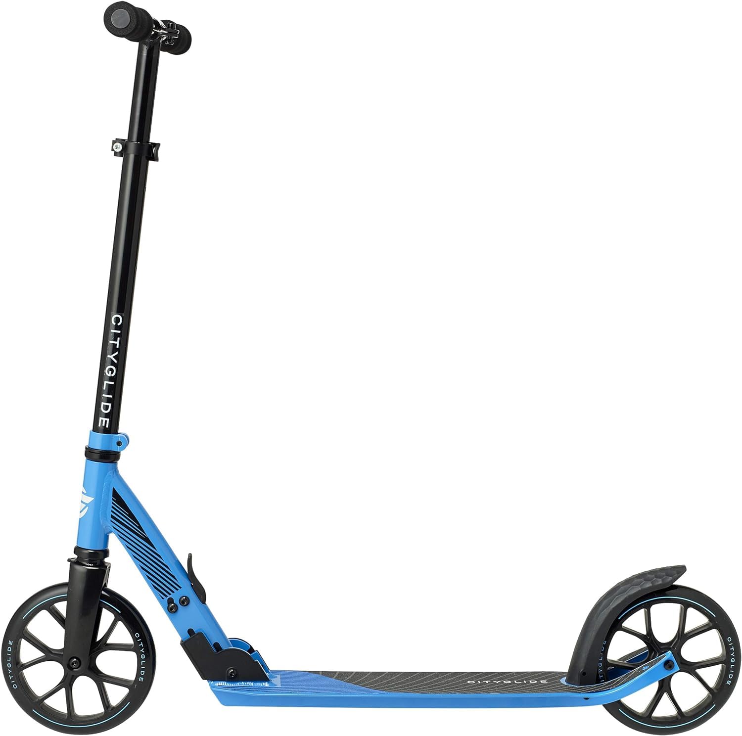 CITYGLIDE C200 Scooter for Adults -Foldable, Lightweight, Adjustable Adult Scooter 220lbs Capacity - Kick Scooters for Adults with Carry Strap and Kickstand (Black)