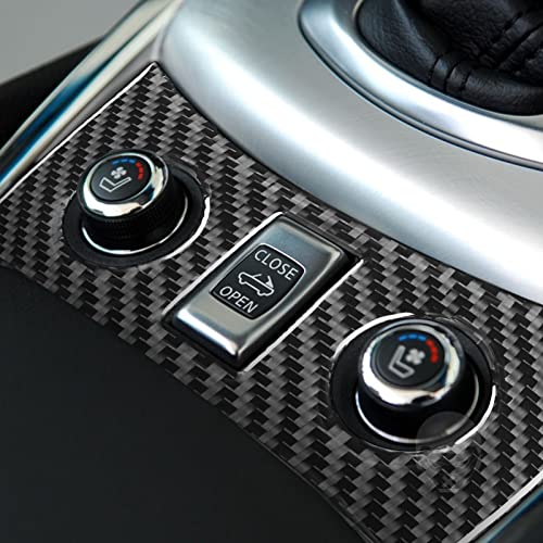 for Infiniti G37 Sedan 2010-2013 Carbon Fiber Black Stickers Car Interior Decorative Accessories (with Heated seat)