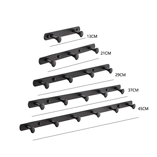 GOOFFY Door Metal Hooks for Hanging Oval Hook Wall Mounted Black Holes Hooks Kitchen Wall Door Coats Clothes Towel Hat Row Hooks Robe Hooks Hanger Hanger