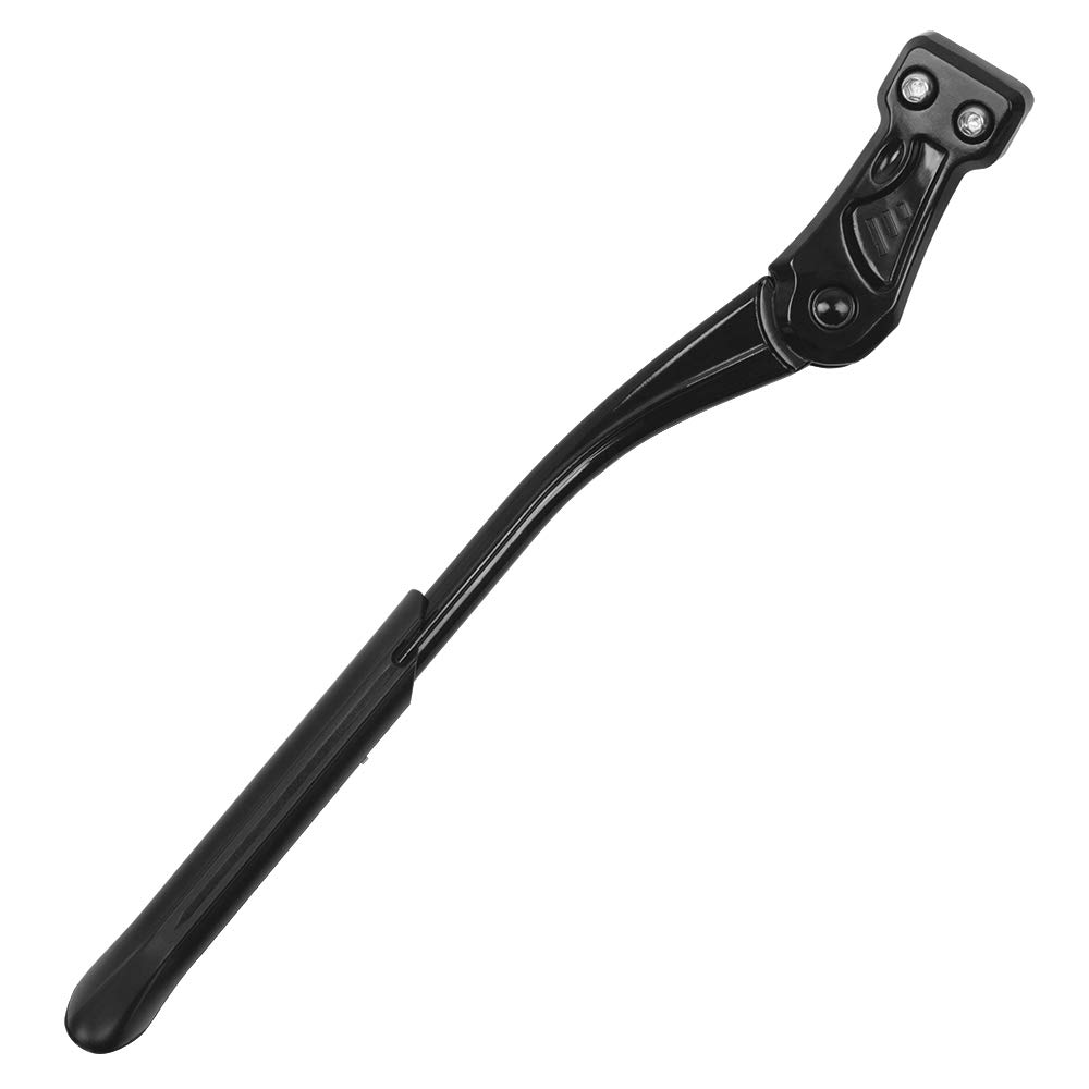 BV Bike Kickstand - Mountain Bike Kick Stand for 24-29" Bicycles - Adjustable Length, Non-Slip Sole, Aluminum Alloy Material - Black Bicycle Kickstand