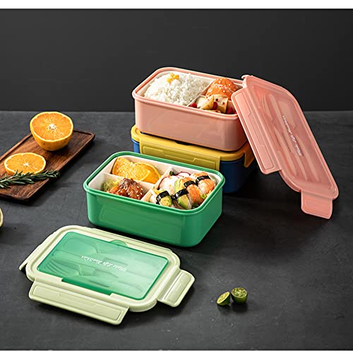 JHXTZ Bento Box For Adult, 1400ML Lunch Container Bento Boxes, Built-in Cutlery Set, Micro-Wave Dishwasher Safe(Pink)