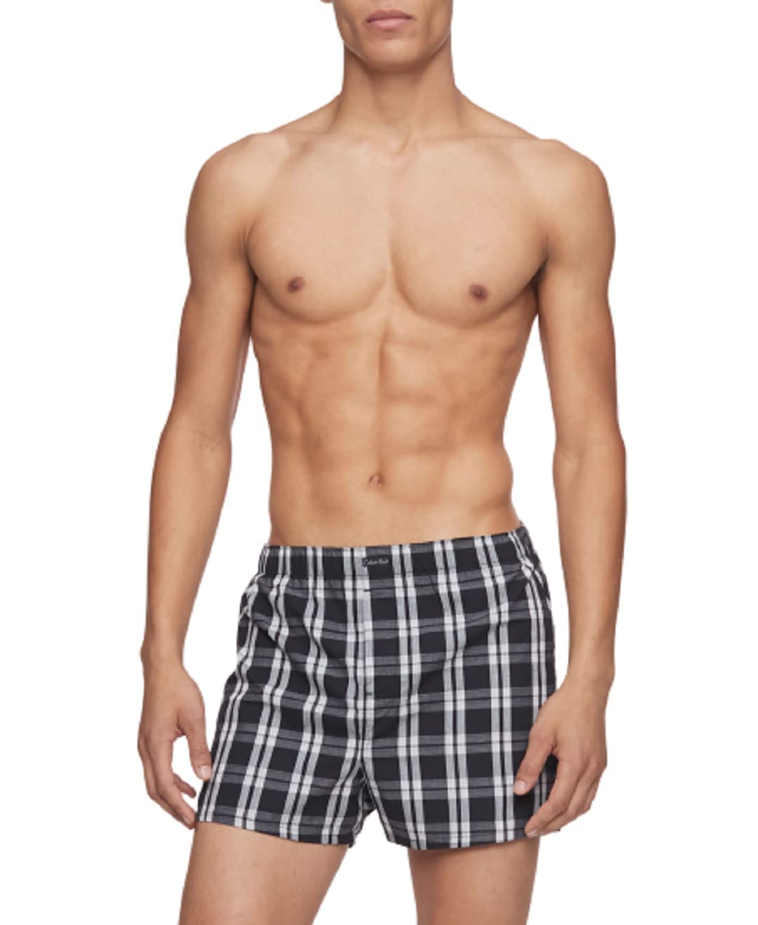 Calvin Klein Men's Cotton Classics 3-Pack Boxer, Black/Morgan Plaid, Black/Montague Stripe, Black, XX-Large