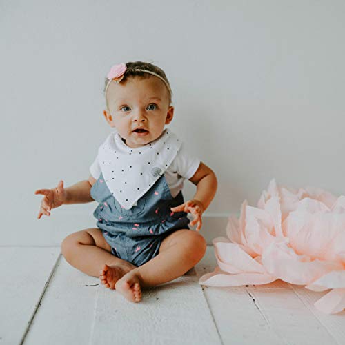 Parker Baby Bandana Drool Bibs - 4 Pack Gray Baby Bibs for Boys, Girls, Unisex - "Shadow Set"