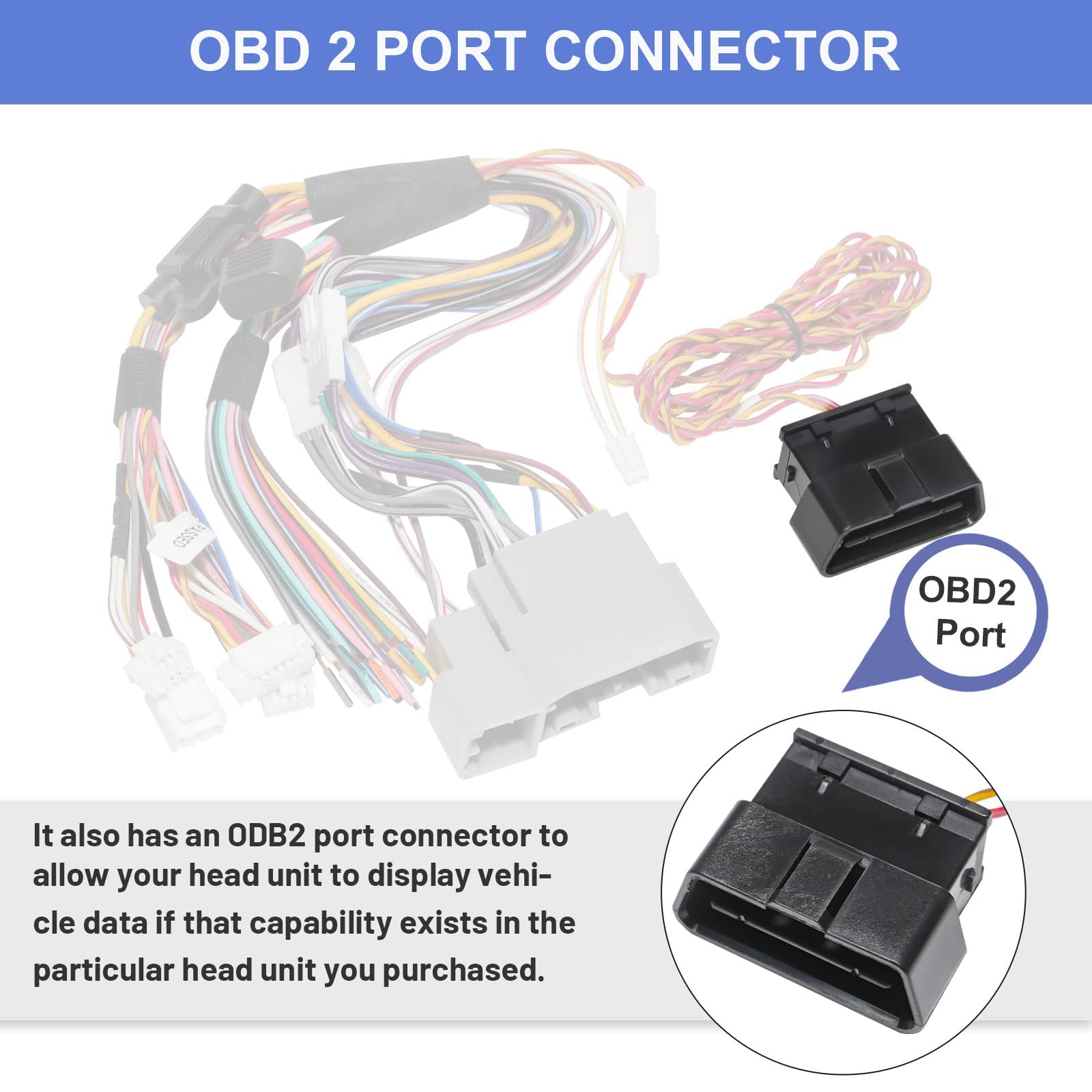 RED WOLF T-Harness Wiring Adapter OBD2 Plug Connector for Select 2008-2018 Jeep Wrangler Chrysler Dodge Ram Aftermarket Radio Stereo Replacement Interface Compatible with Maestro ADS-MRR Module