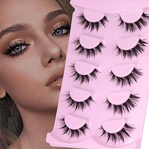 Cluster Lashes False Eyelashes Extension DIY Individual Lashes Wispy Manga Lashes Asian Wet Look 40 Pcs Lash Clusters Eyelash Pack by Vanssymunlin, Black