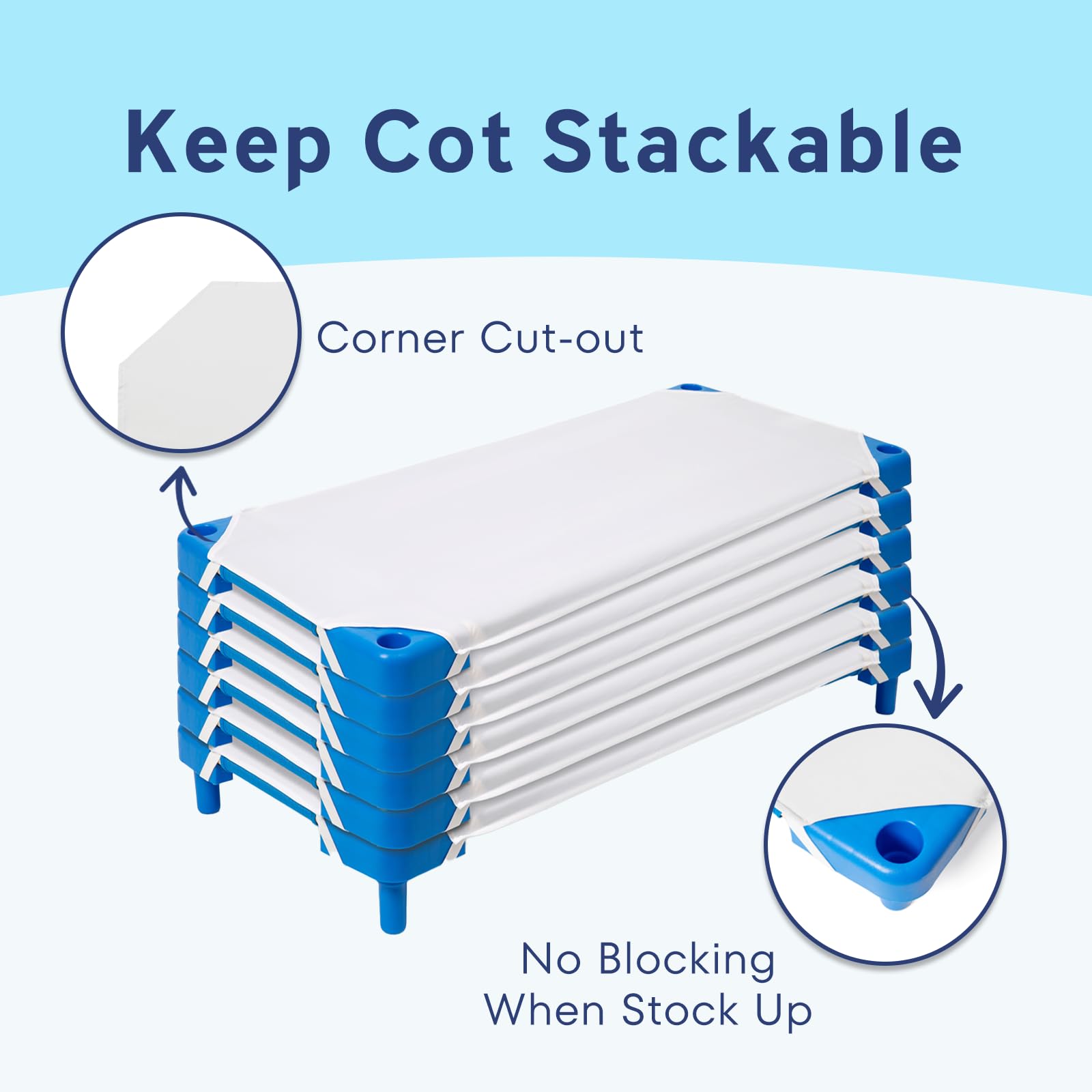 Cot Sheets for Daycare, Standard Size 10 Pack Daycare/Preschool Cots Sheet, 23" x 51" Toddler Nap Cot Sheets, Brushed Microfiber Fitted Sheet Cover for Kids, Boys/Girls