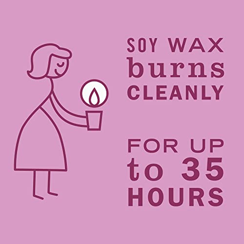 Mrs. Meyer's Aromatherapy Candle, 35 Hour Burn Time, Made with Soy Wax and Essential Oils, Peony, 7.2 Oz, Pack of 2