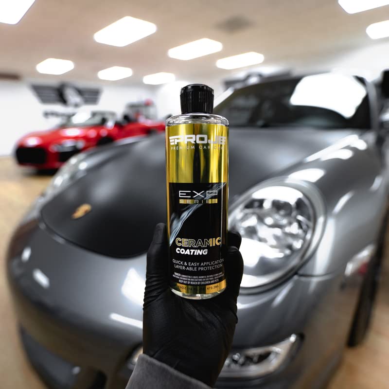 Proje Premium Car Care - 12+ Month Ceramic Coating - Easy to Apply - Professional-Grade Ceramic Sealant - Safe on All Surfaces - Hydrophobic Ceramic Sealant For Cars, RVs, Motorcycles, Boats, and ATVs